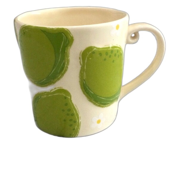 Starbucks | Dining | Starbucks Ceramic Mug 206 Embossed Limes Daisys ...